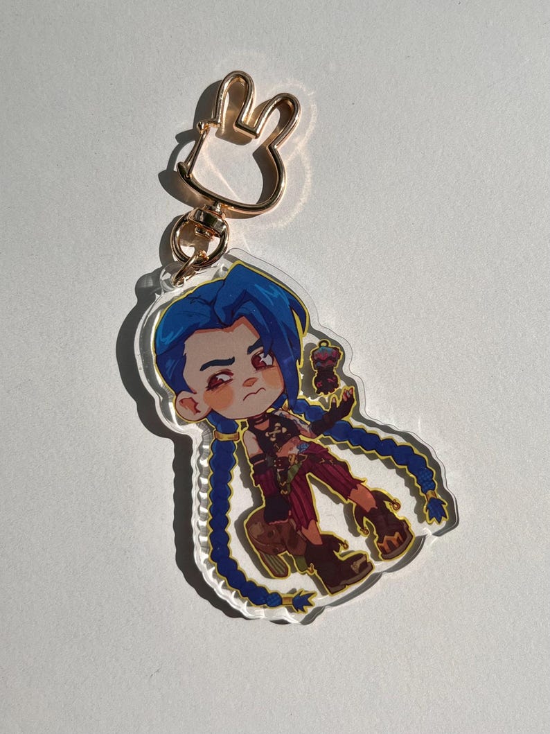 Jinx Acrylic Keychain: Arcane League of Legends Charm - Etsy