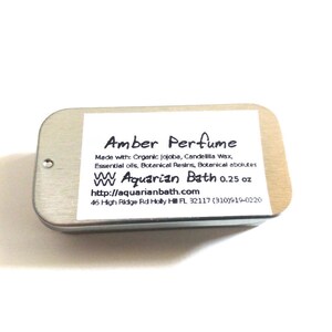 Amber Solid Perfume 0.25 Oz - Etsy