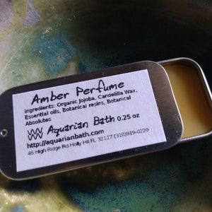 Amber Solid Perfume 0.25 Oz - Etsy