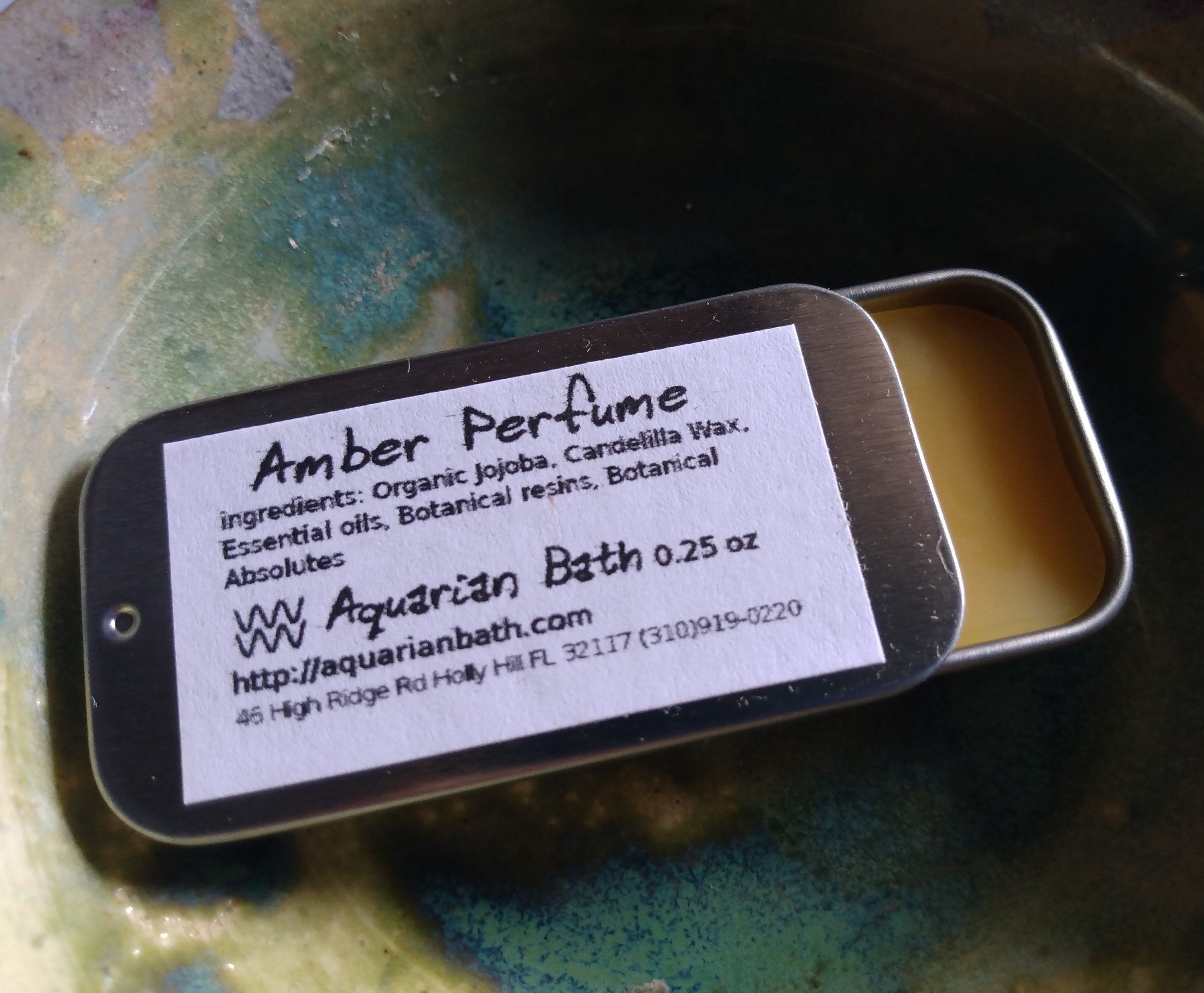 Amber Solid Perfume 0.25 Oz - Etsy