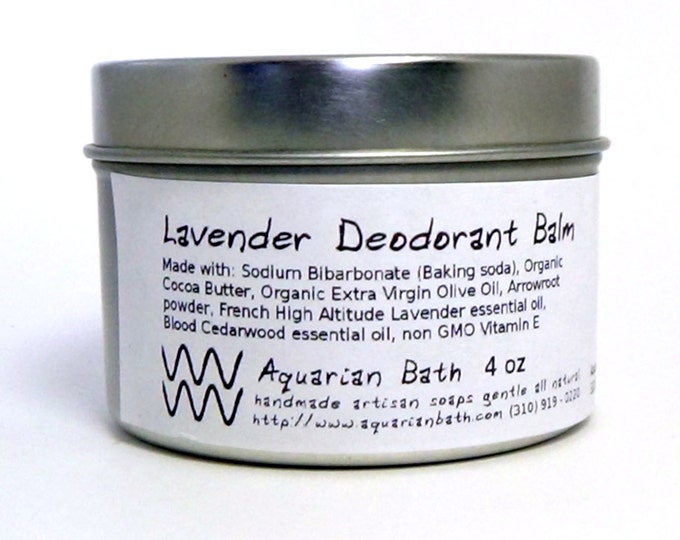 Lavender Cedarwood Deodorant Balm, Organic Deodorant, Vegan, 4 Oz - Etsy