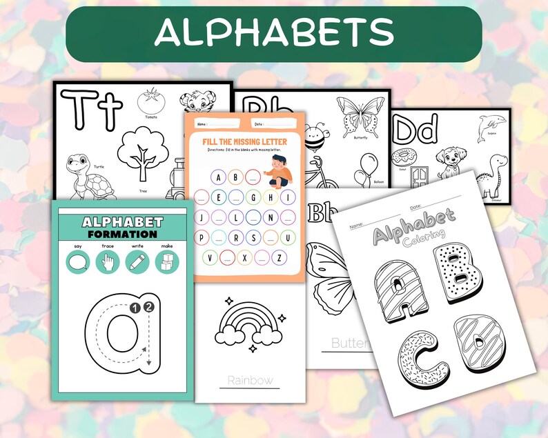 Printable Bundle of 1000+ Pre-school + Kindergarten Activity Worksheets ...