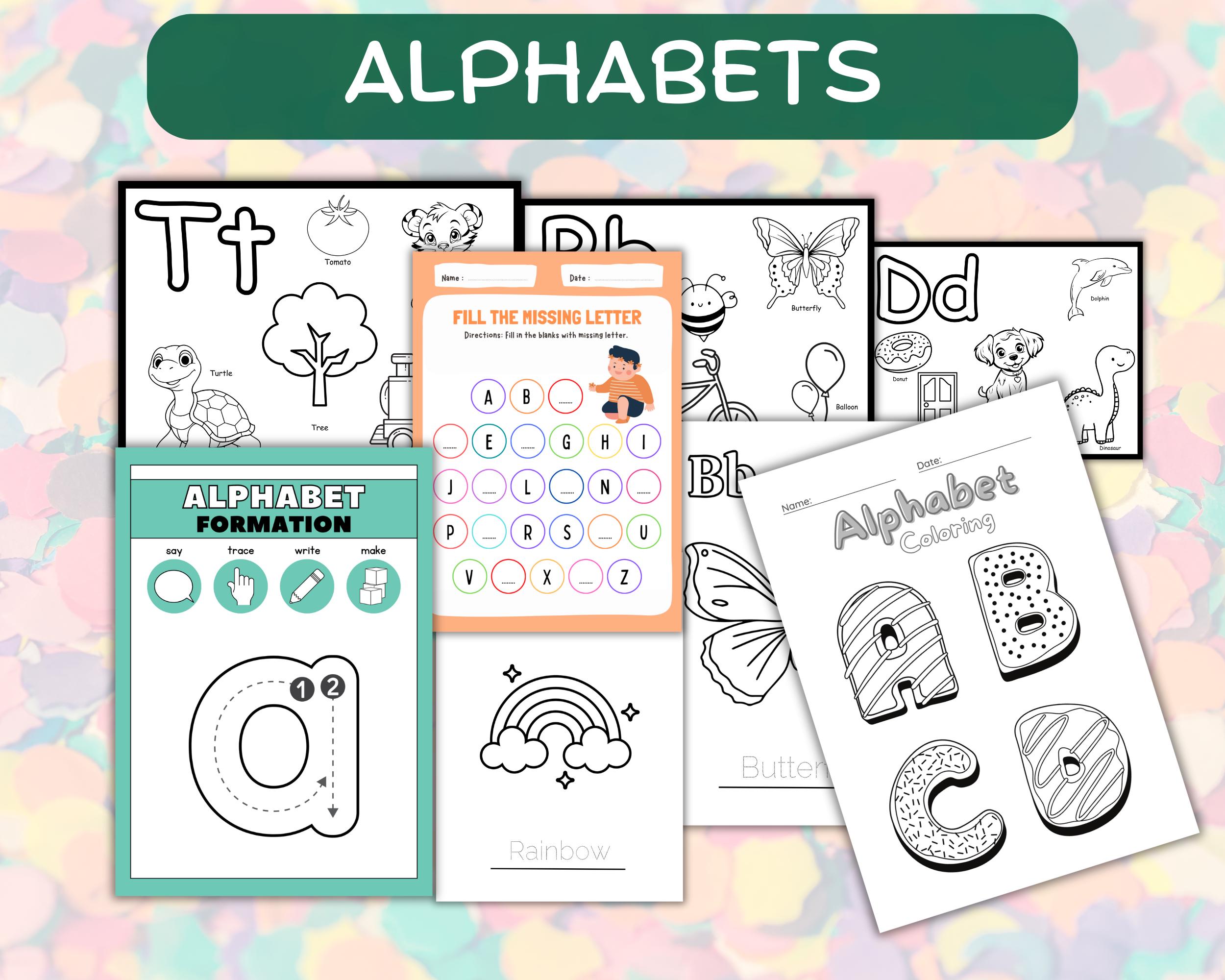 Printable Bundle of 1000+ Pre-school + Kindergarten Activity Worksheets ...