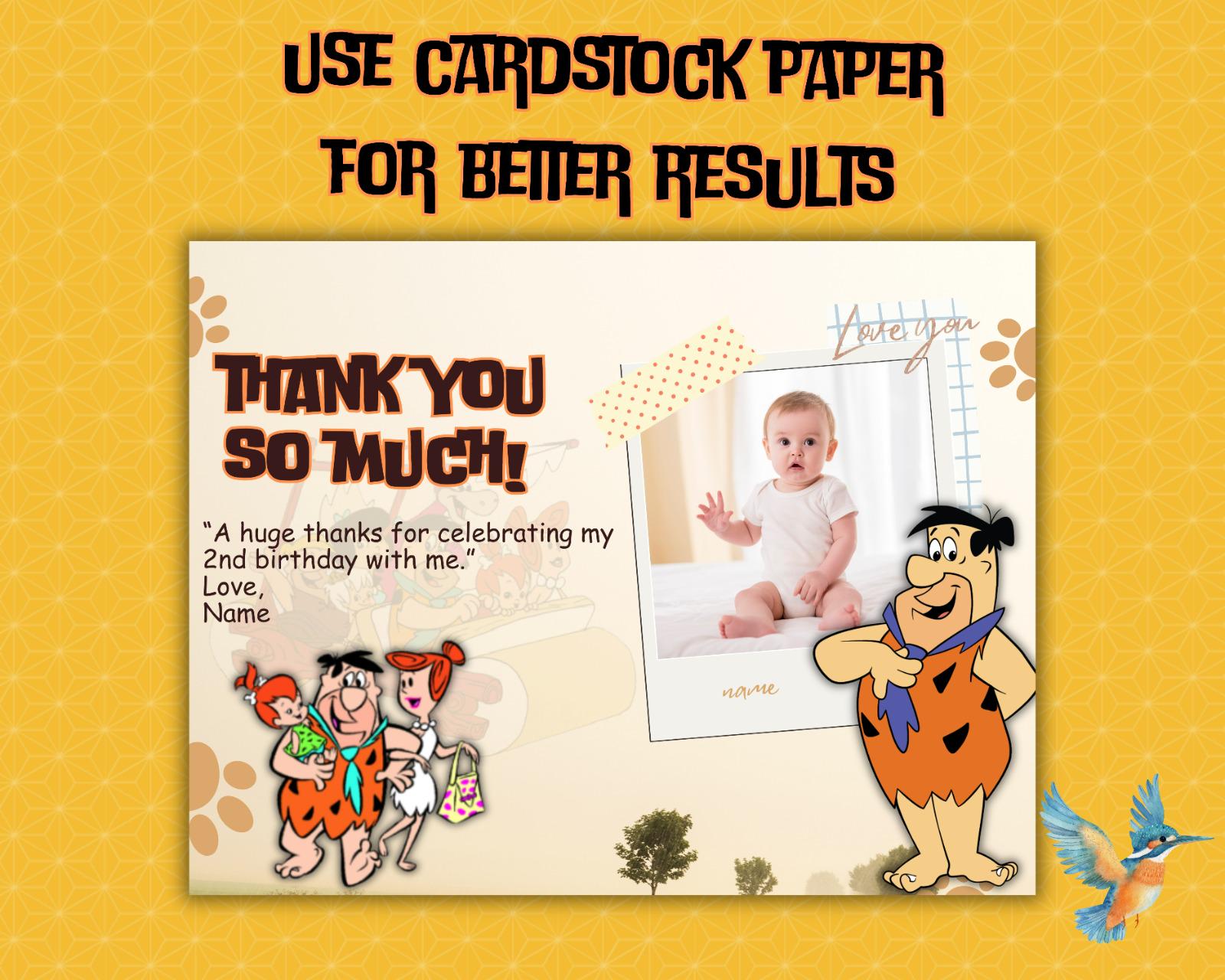 Customizable Cartoon Themed Thank You Card | Printable Card | Design on ...