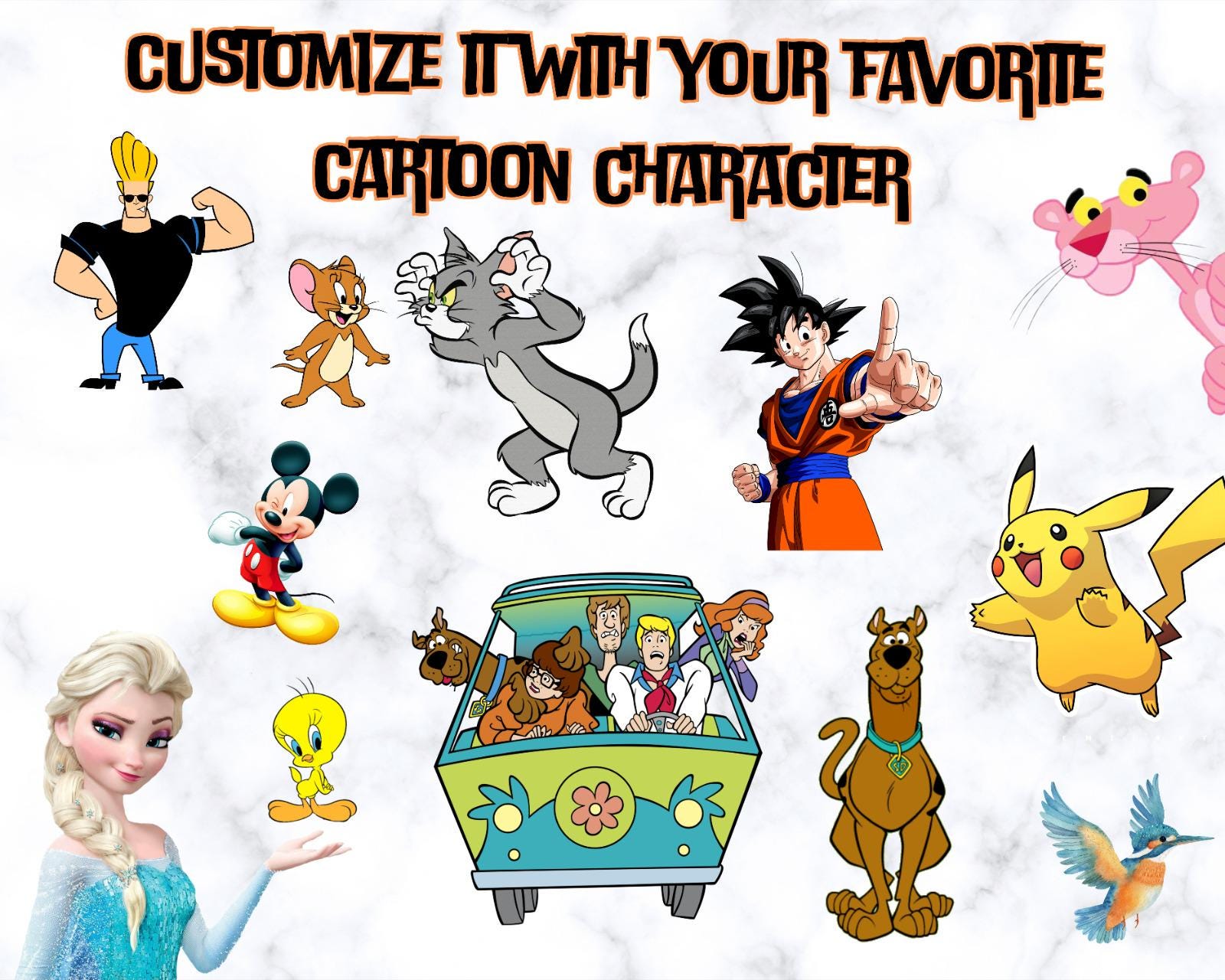 Customizable Cartoon Themed Thank You Card | Printable Card | Design on ...