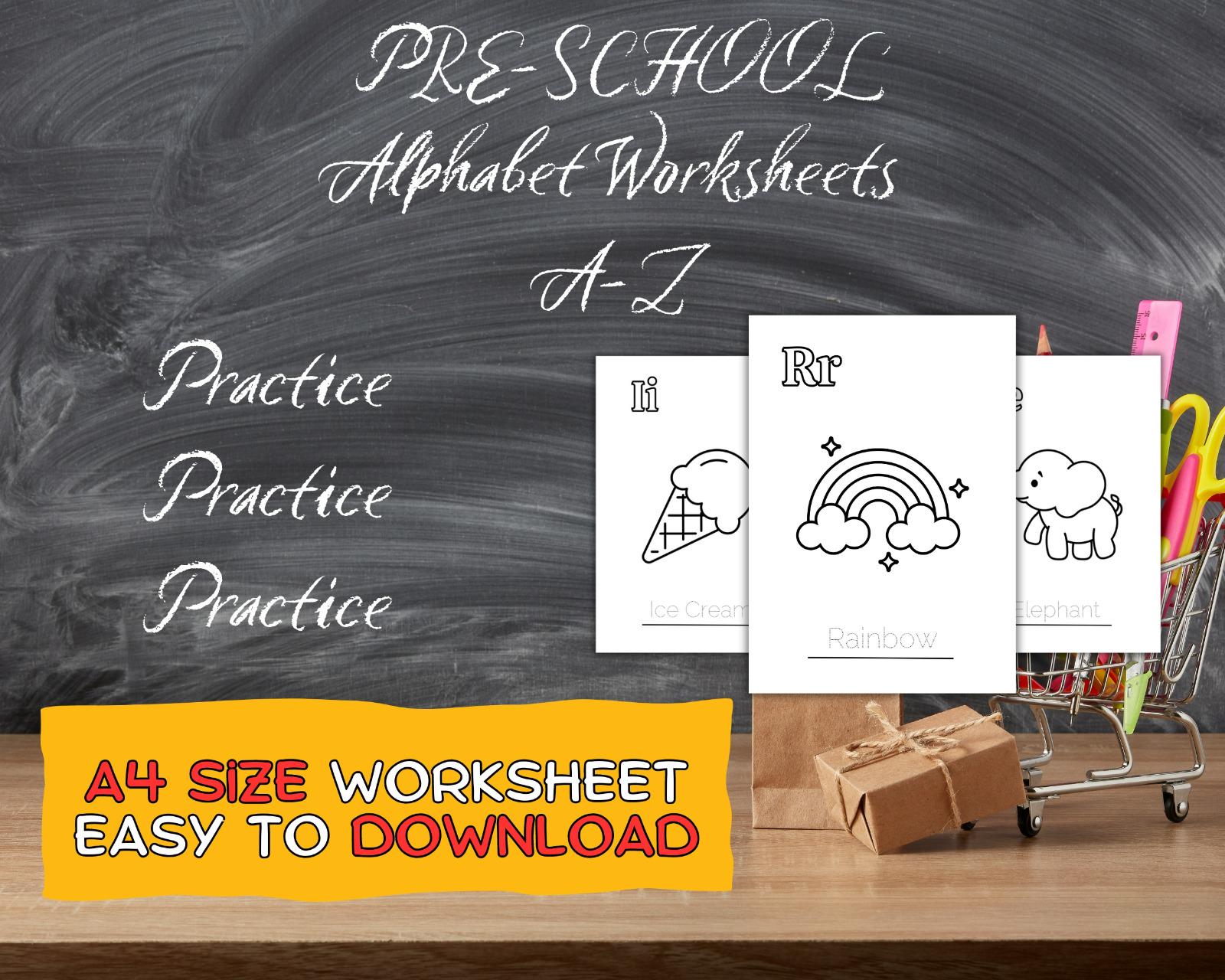 Alphabet Coloring & Tracing Book | Pre-school Activity Book | Printable ...