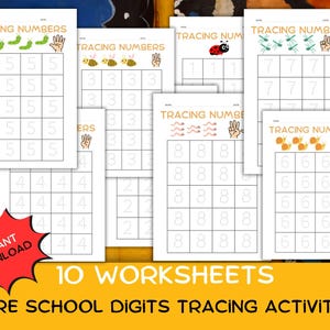 Printable Number Learning and Tracing Activity | Numbers and Counting ...