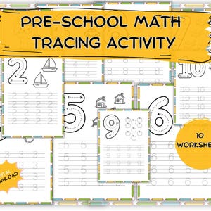 Number Tracing Printables | Numbers and Counting | Pre-school ...