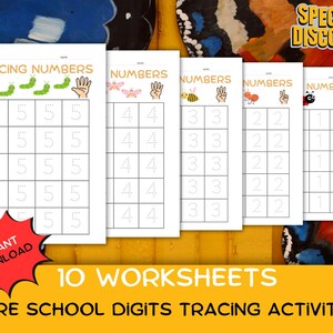 Printable Number Learning and Tracing Activity | Numbers and Counting ...