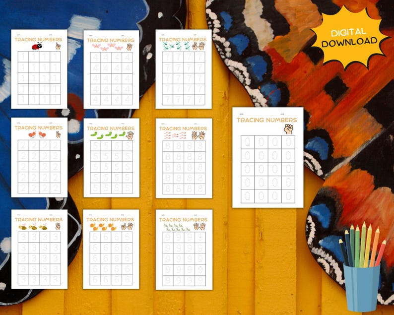 Printable Number Learning and Tracing Activity | Numbers and Counting ...