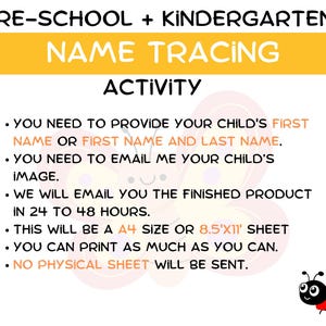 Customizable Name Tracing Activity for Kids With Their Picture | Name ...