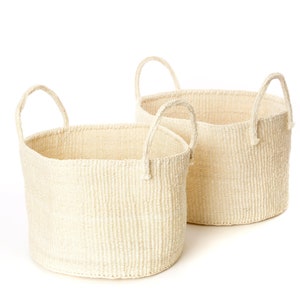 All Natural Floor Storage Basket Boho Home Decor - Handwoven in Kenya ...