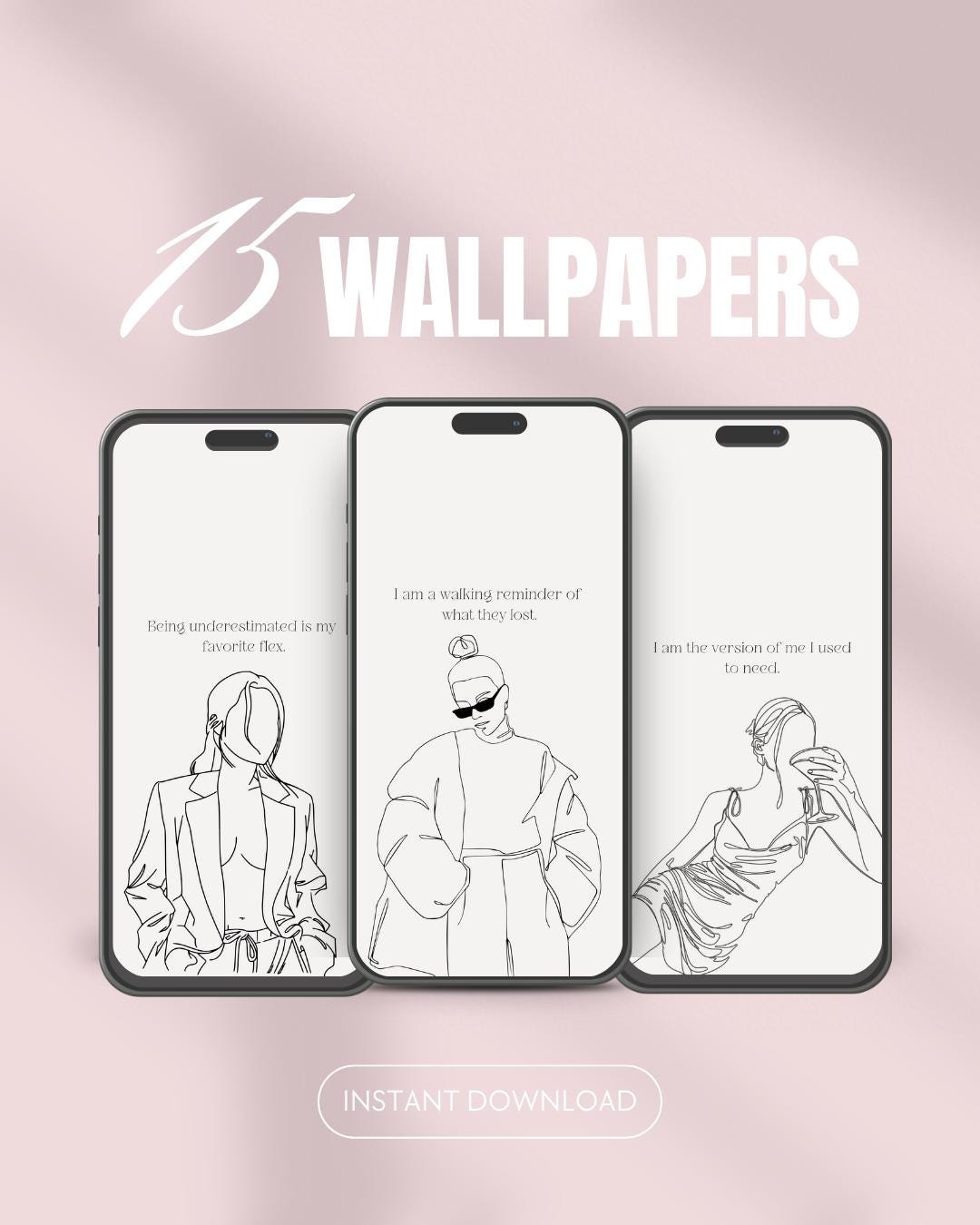 Baddie Affirmation Phone Wallpapers Digital Download, Girl Boss ...