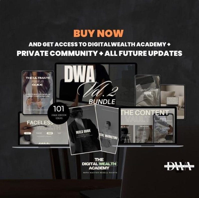 10,000+ Digital Products - DWA Course, Digital Wealth Academy, DWA Remastered, Dwa Vol 1 Vol 2 ...