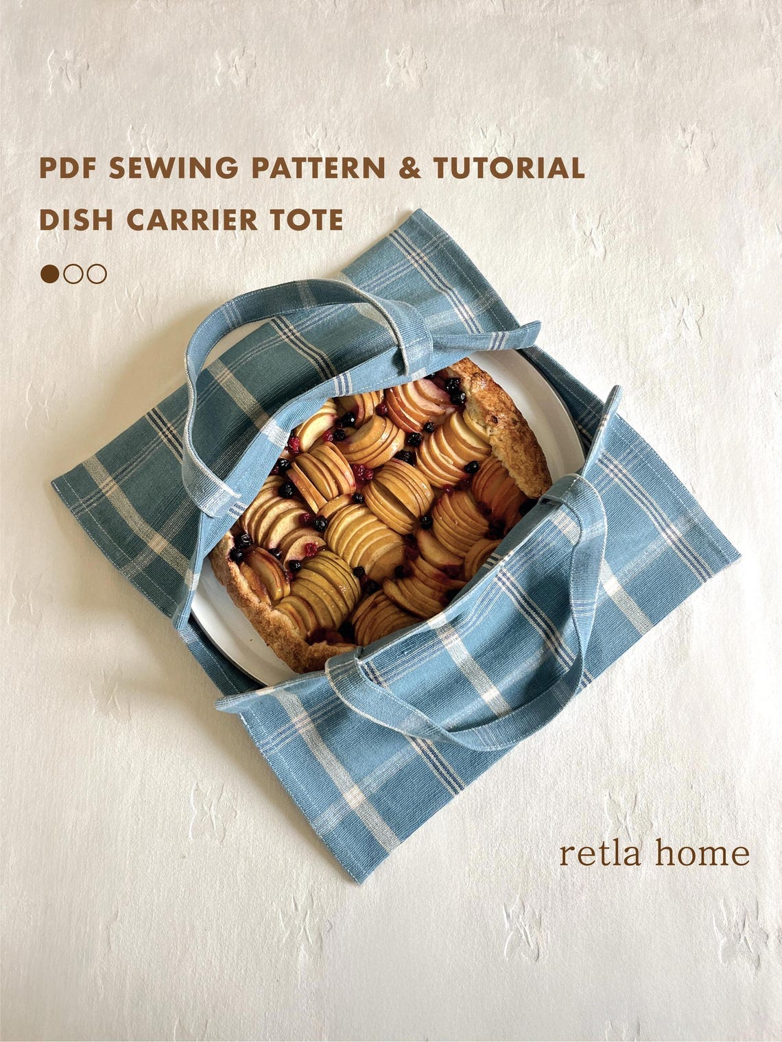 Beginner PDF Sewing Pattern & Tutorial Dish/pie Carrier - Etsy