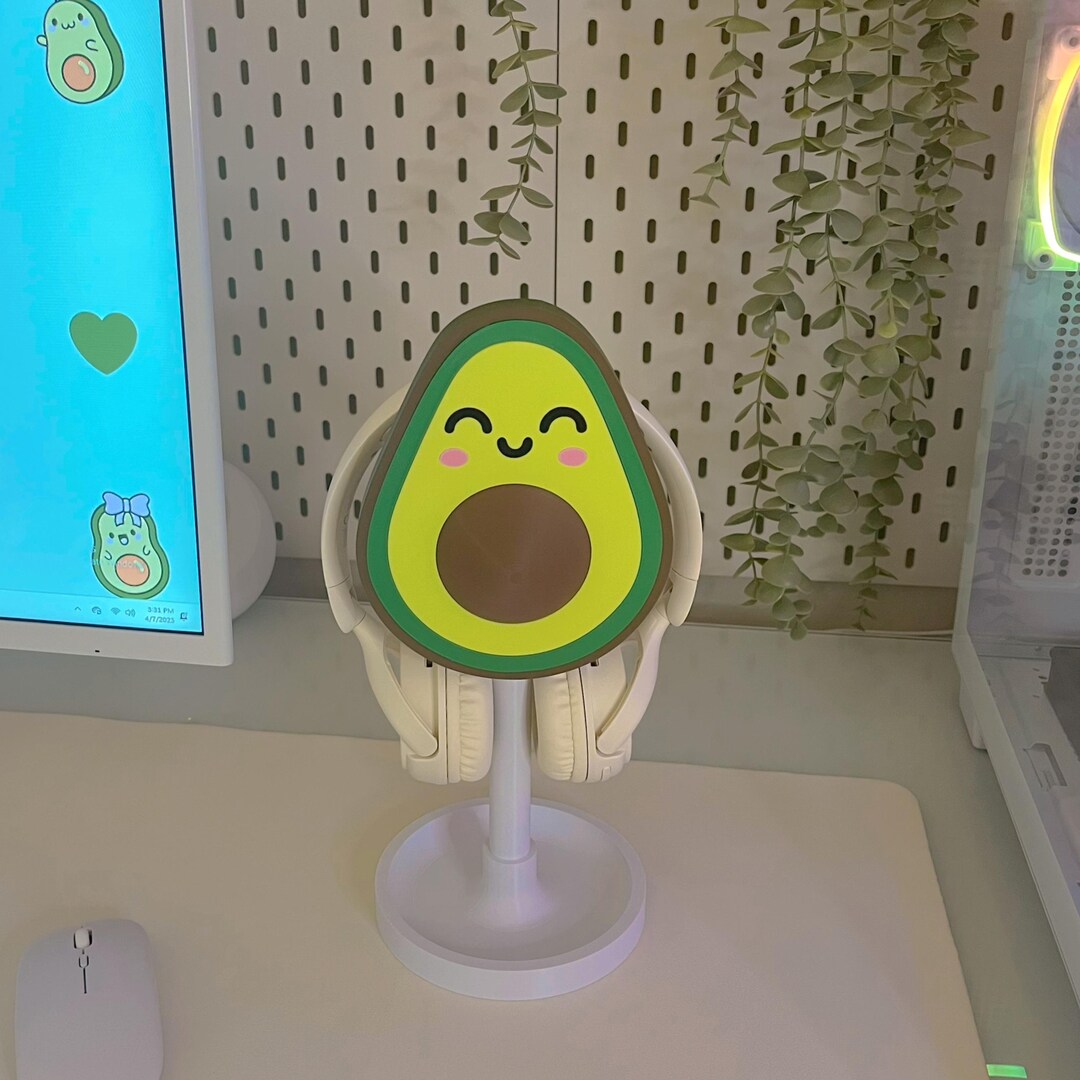 Avocado Headphone Stand, Gamer Girl Setup,avocado Desk Decor, Cozy ...