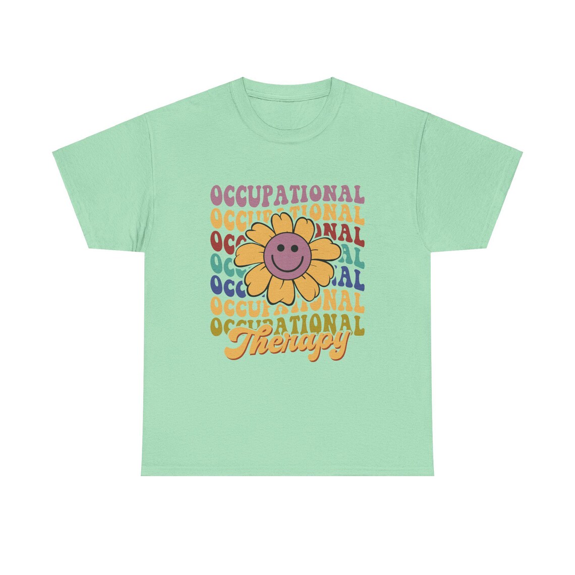 Occupational Therapy Shirt Cute Flower Design OT Therapist Gift Therapy ...