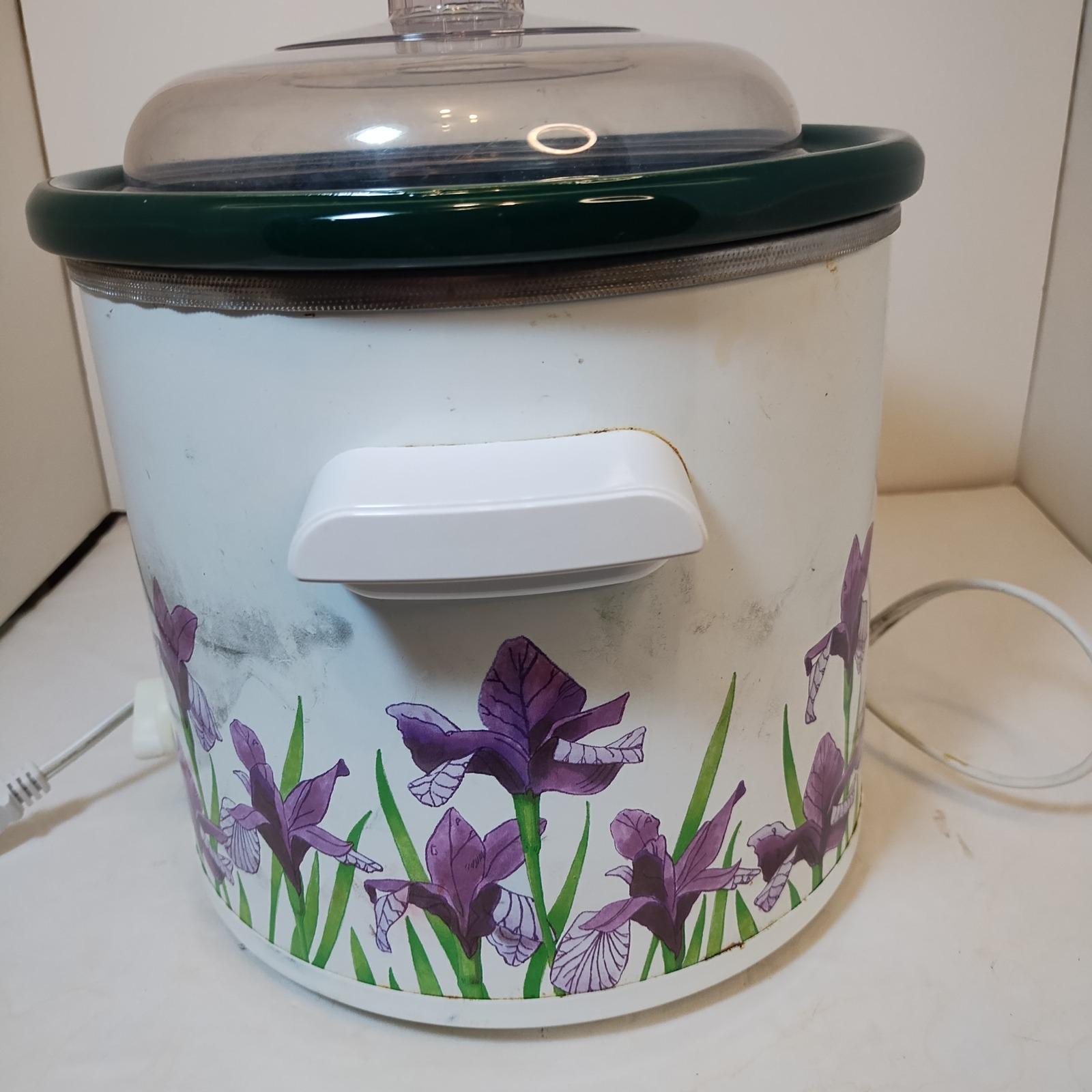 Rival Crock Pot Model 3150 Purple Iris Vintage Removable Stoneware ...