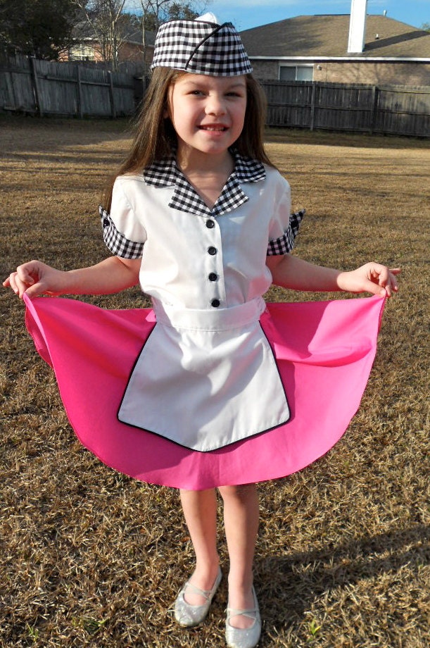 50s Style Car Hop Girls Costume / Made to Order / Sizes 3 Thru - Etsy ...