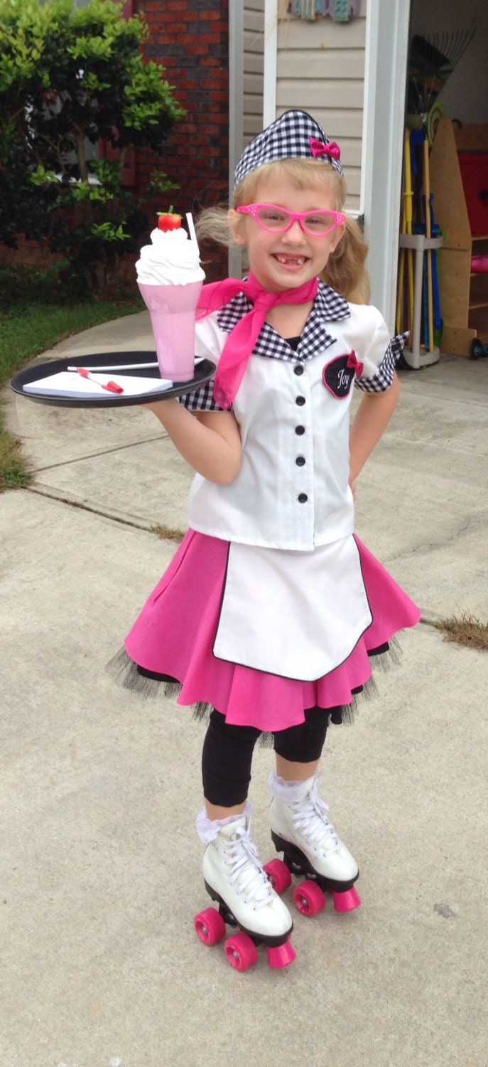 50s Style Car Hop Girls Costume / Made to Order / Sizes 3 Thru - Etsy ...