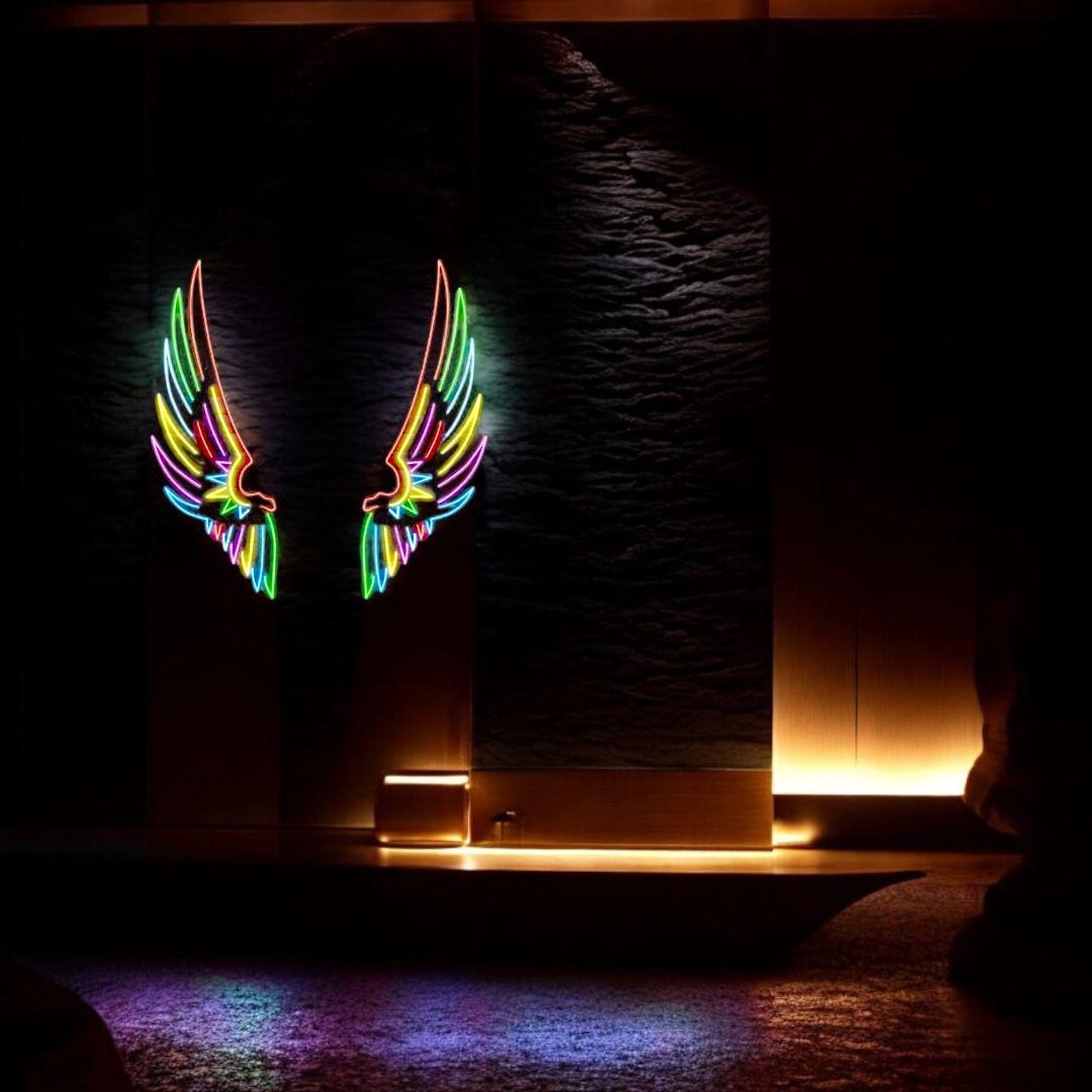 Special Color and Design Gorgeous Neon Angel Wing Sign, Angel Wing ...