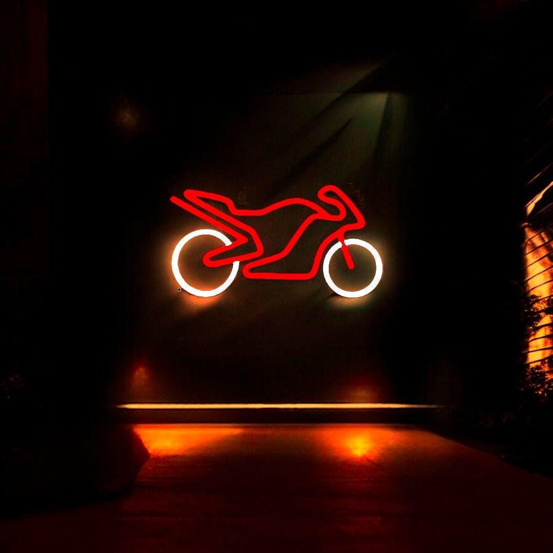 Racing Motorcycle Neon Sign, Awesome Design Neon Motorcycle Sign ...