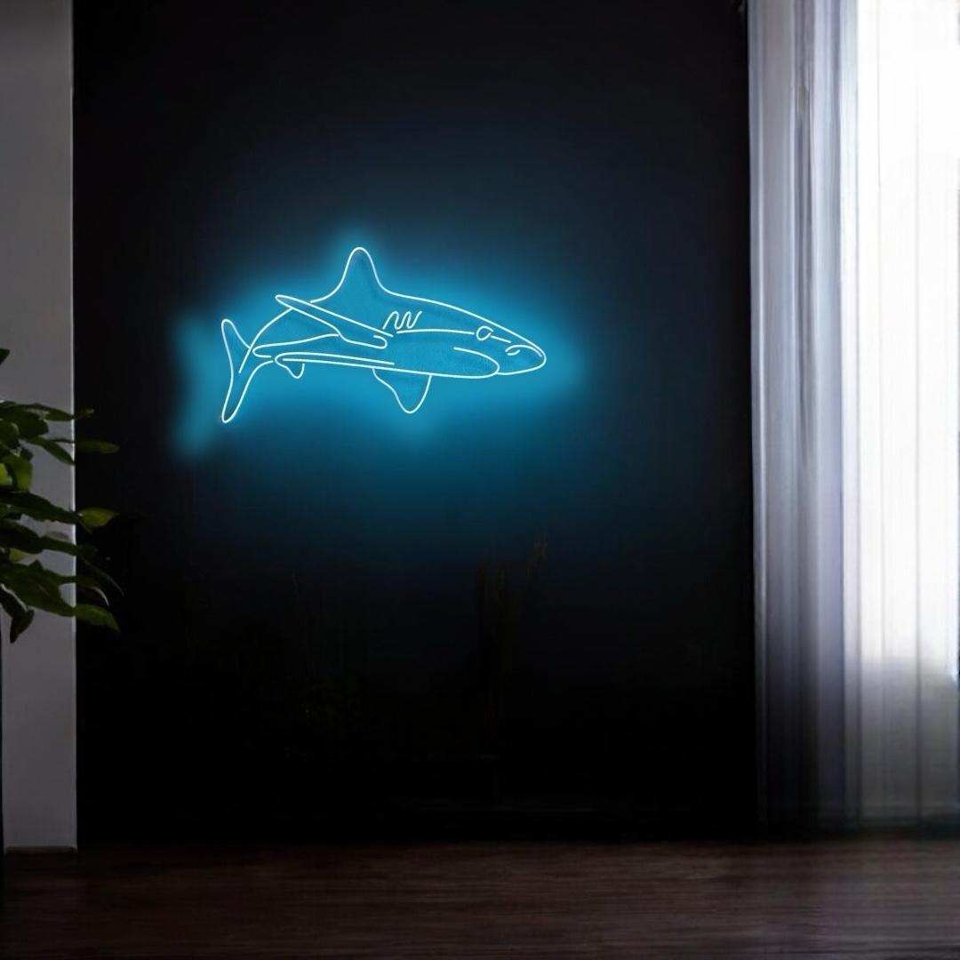 Shark Neon Sign, Perfect Lighted Decor for Aquariums, Swimming Pool ...