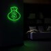 Bag Full of Money Neon Sign, Money Bag, Rich Neon Sign Dollar Sign Neon ...