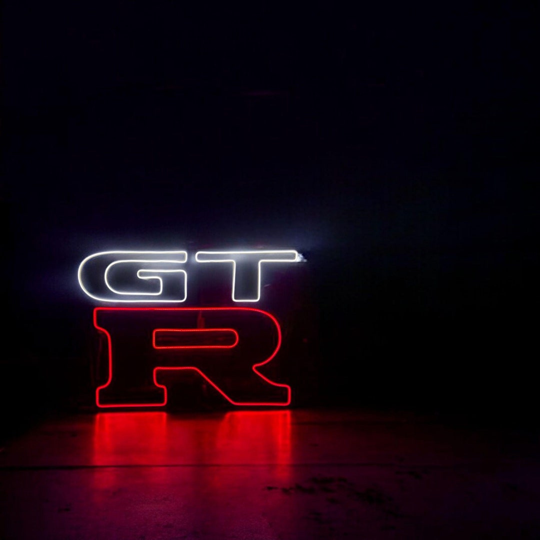 GTR Logo Sport Car Neon Led Sign - Garage Led Light Wall Art - Car ...