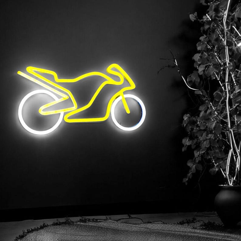 Racing Motorcycle Neon Sign, Awesome Design Neon Motorcycle Sign ...