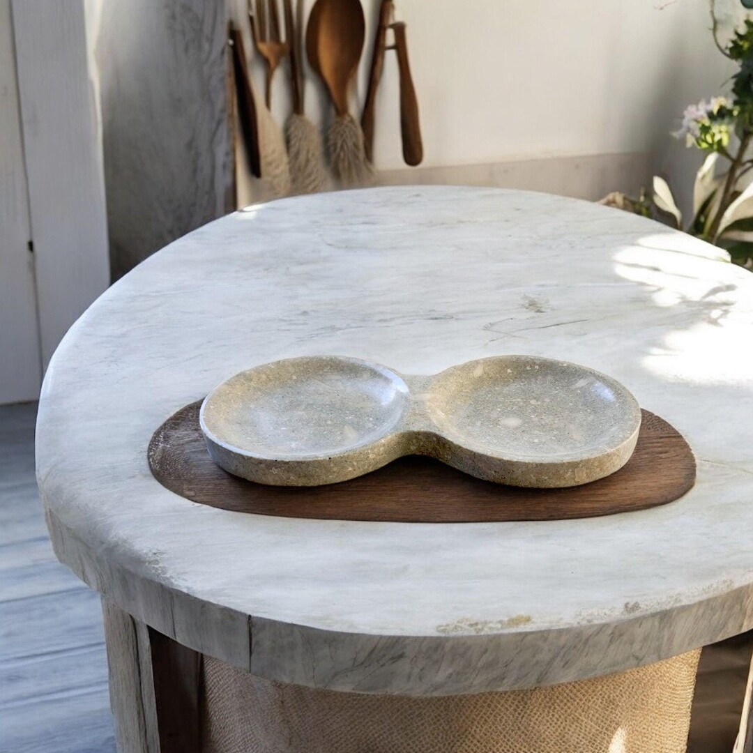 Marble Plate Carved From Natural Marble Stone, Snack Plate, Stylish ...