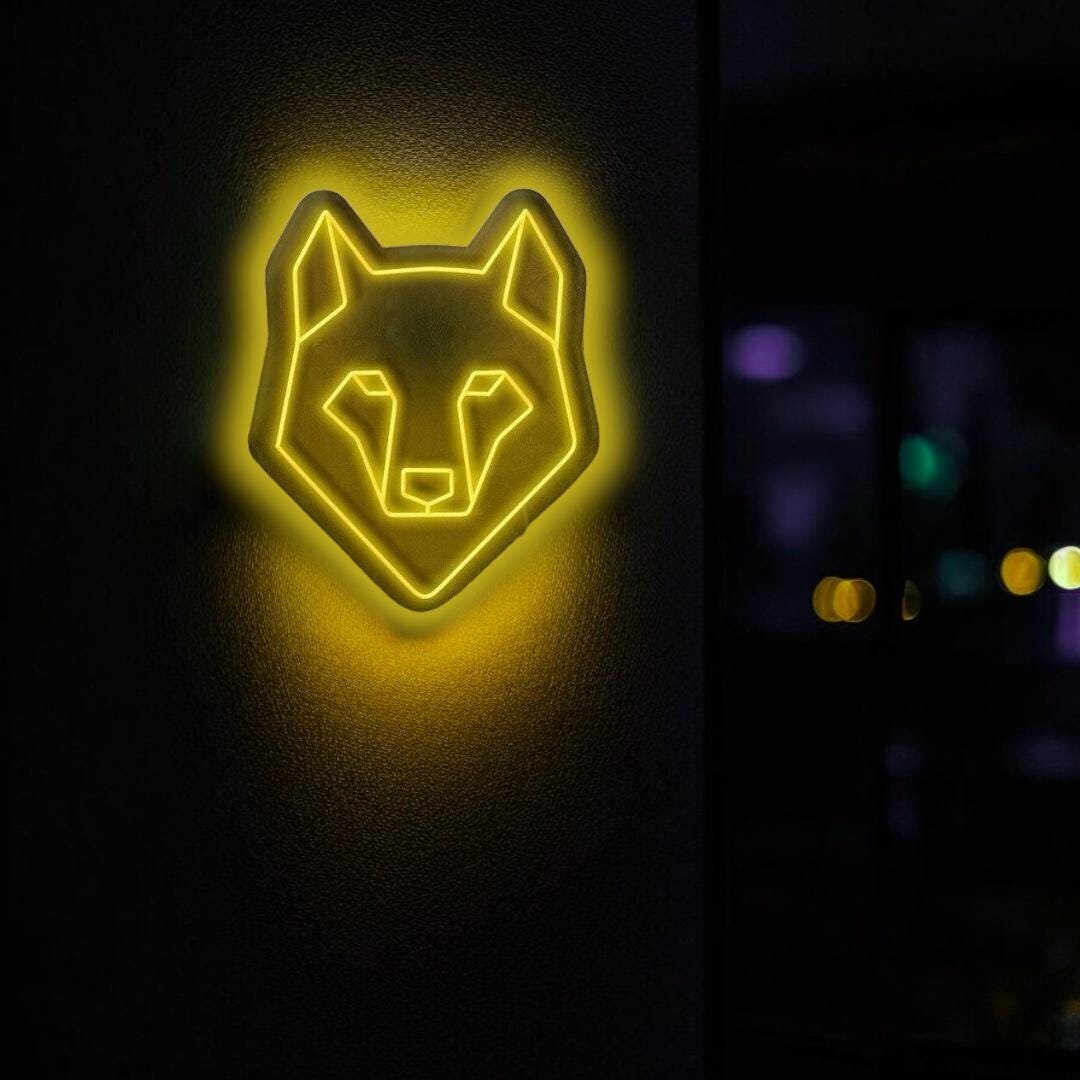 Nobility of the Wolf Neon Sign, Illuminated Wolf Sign, Wolf Decor, Gift ...