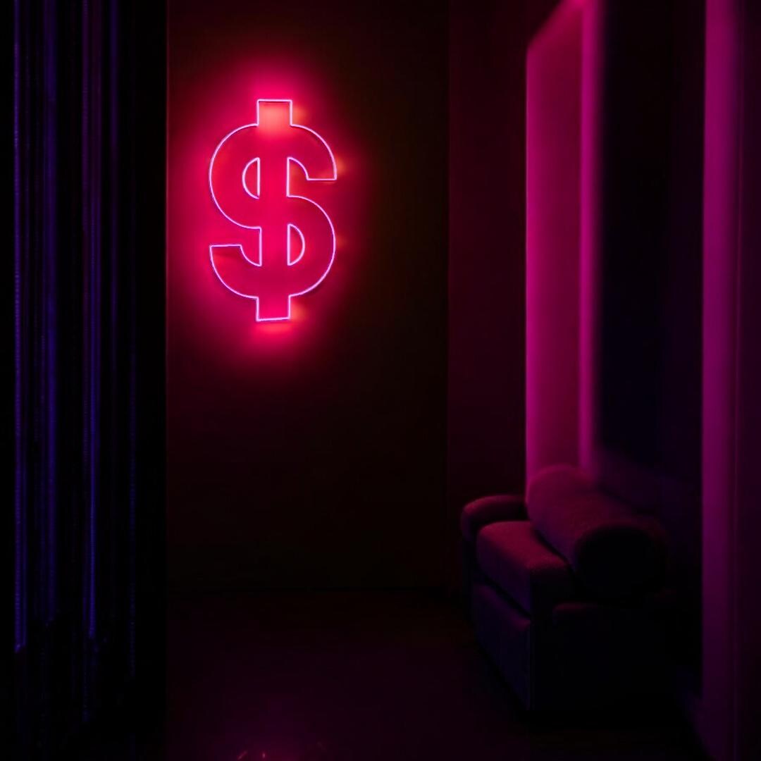 Great Dollar Sign Neon Sign for Money Lovers, Office Decor, Home Decor ...