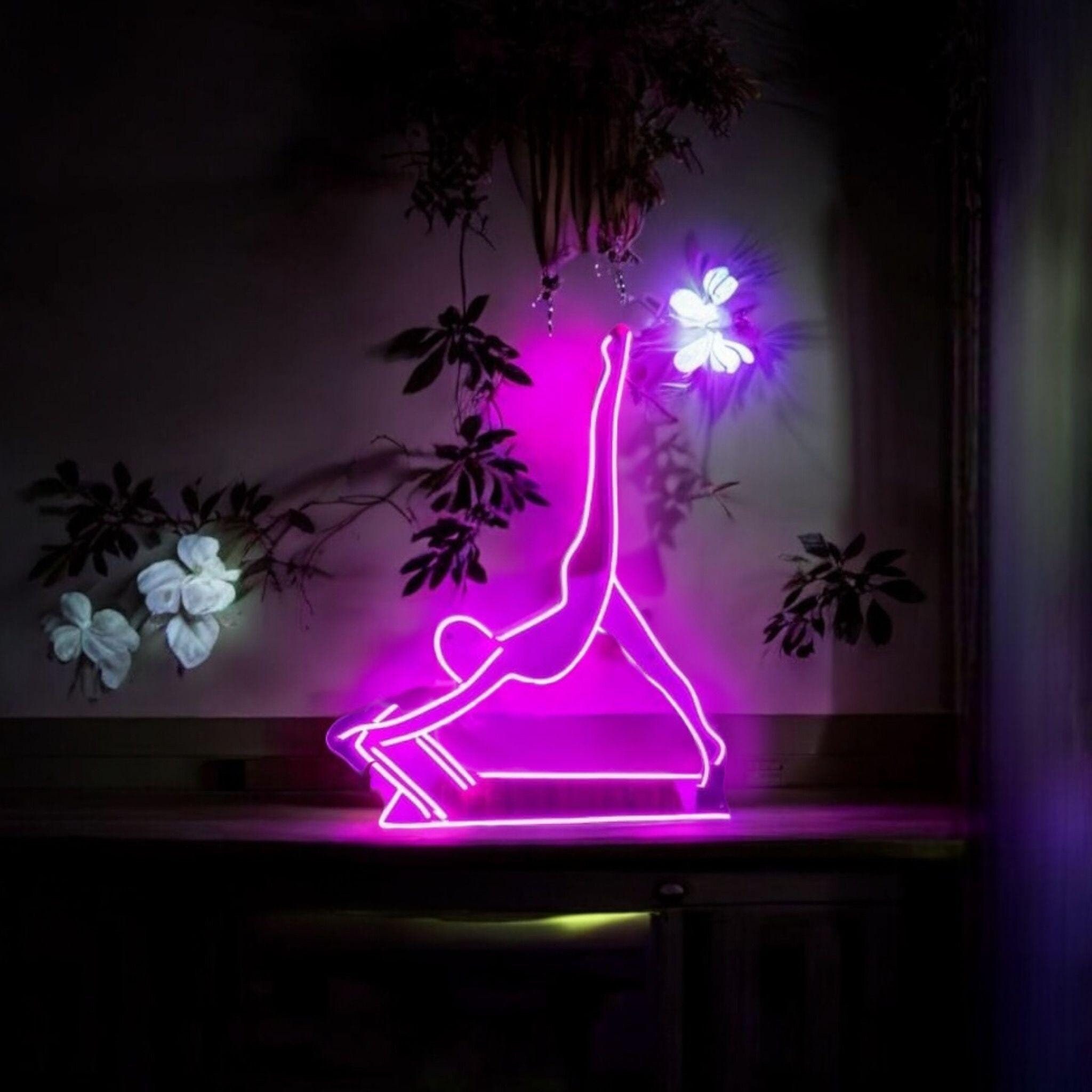Pilates Woman Figure Neon Sign, Gym Neon Sign, Gymnastics Sign ...