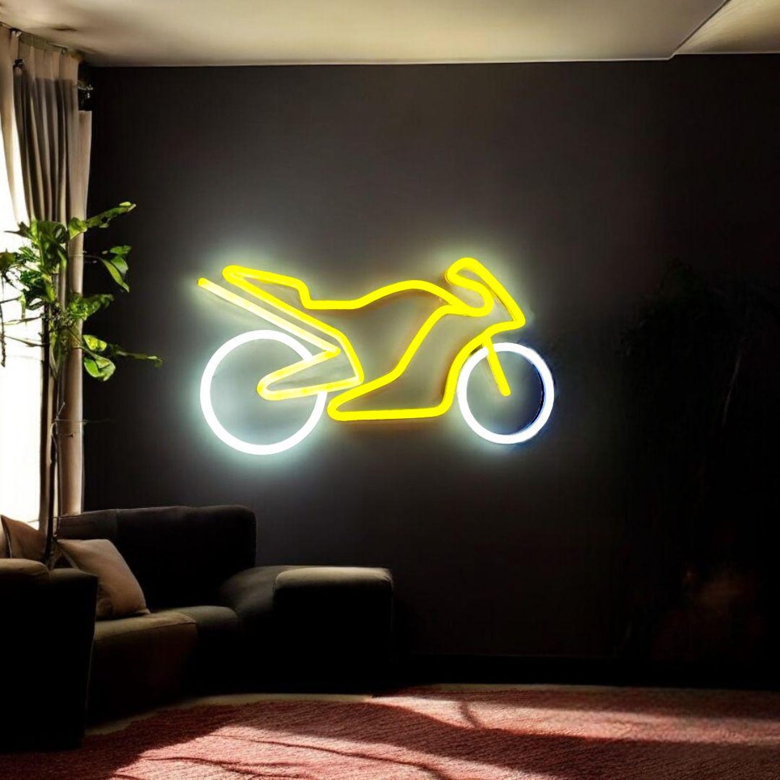 Racing Motorcycle Neon Sign, Awesome Design Neon Motorcycle Sign ...