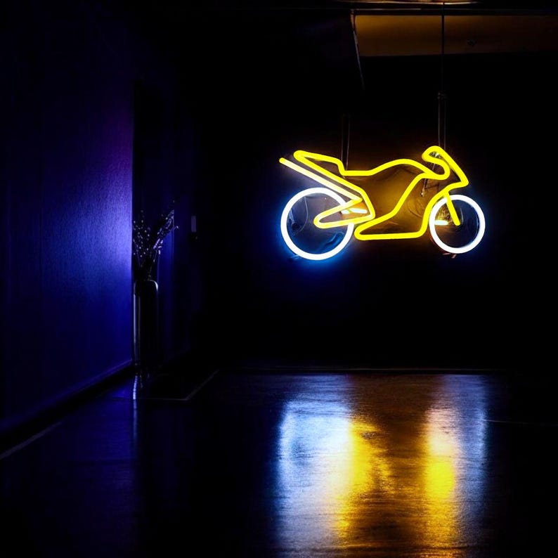 Racing Motorcycle Neon Sign, Awesome Design Neon Motorcycle Sign ...