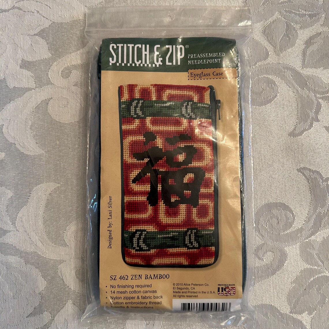 Stitch & Zip Preassembled Needlepoint Kits - Eyeglass Case or Cell ...