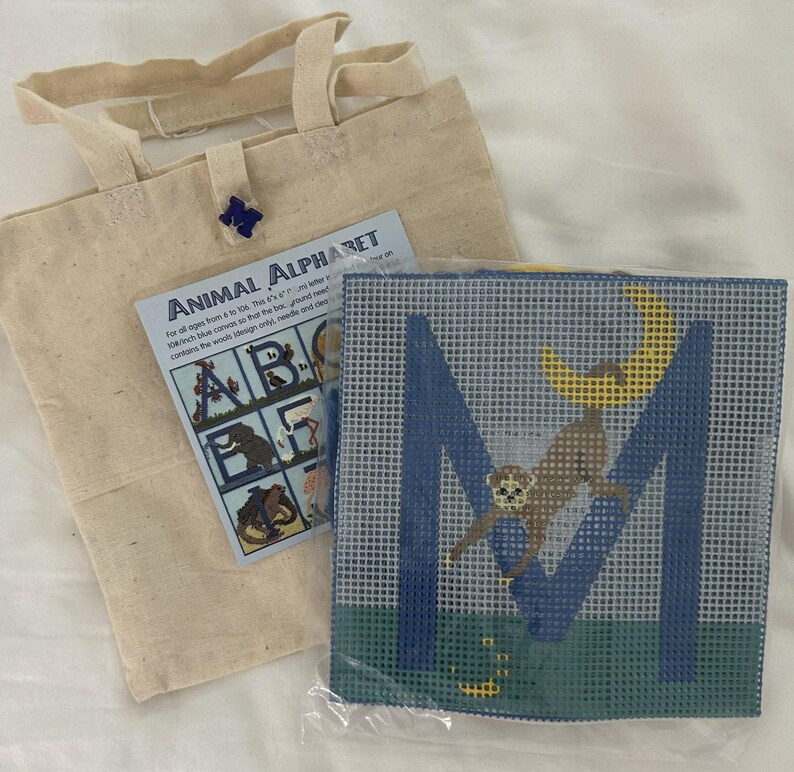 Animal Alphabet Letter m Needlepoint Kit From Beth Russell - Etsy