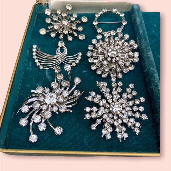 Rhinestone Brooches - Etsy