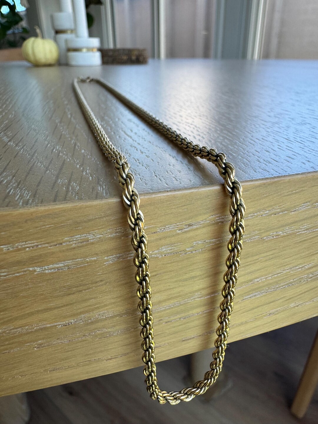 Vintage 12k Gold Filled 3mm Rope Chain 23” Long - Etsy
