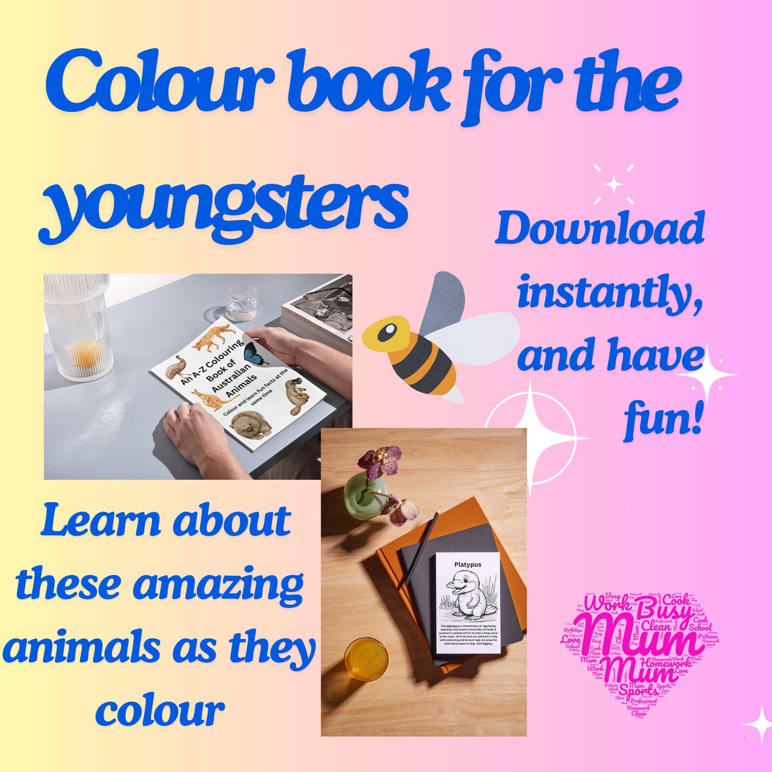 Printable A to Z Australian Animals Coloring Book | Educational Fun ...