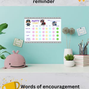 Potty Chart, Police Animal Reward Chart, Toilet Training, Potty ...