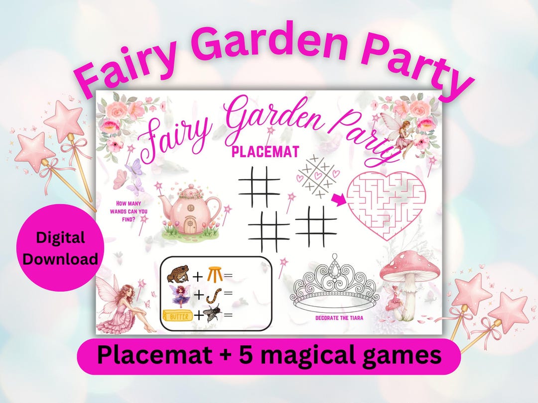 Fairy Party Games Printable, Fairy Birthday, Fairy Party Games, Fairy ...