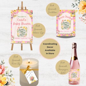 Pink Lemonade Baby Shower Invitation, Summer Citrus Theme (editable ...