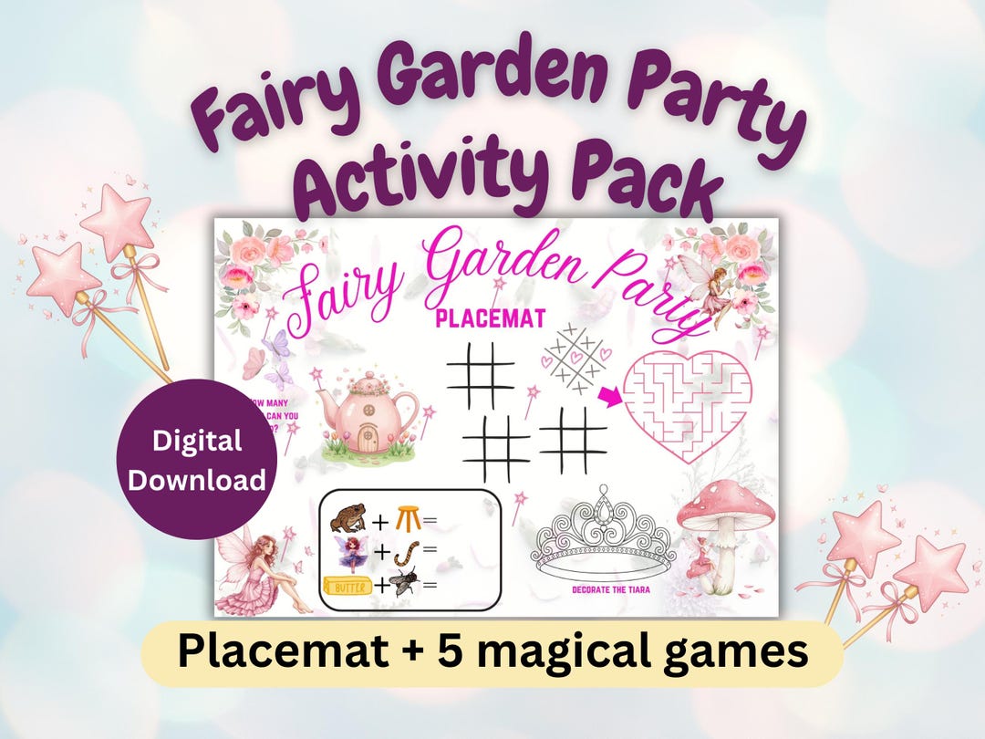 Fairy Party Games Bundle, Fairy Birthday Party, Girls Fairy Party ...
