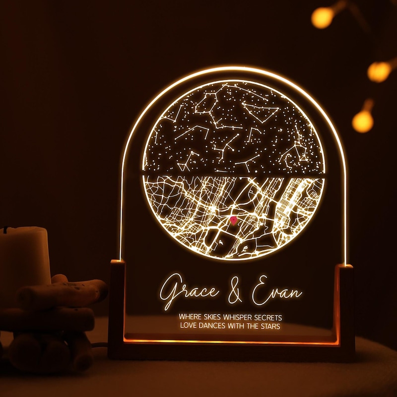 Star Map Lamps - Etsy UK