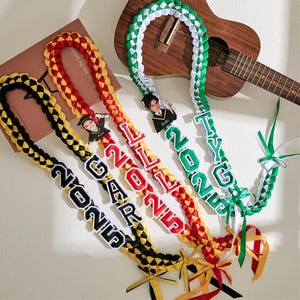 Personalized Graduation Lei With Name, Class of 2025 Graduation Lei ...