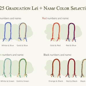 Personalized Graduation Lei With Name, Class of 2025 Graduation Lei ...