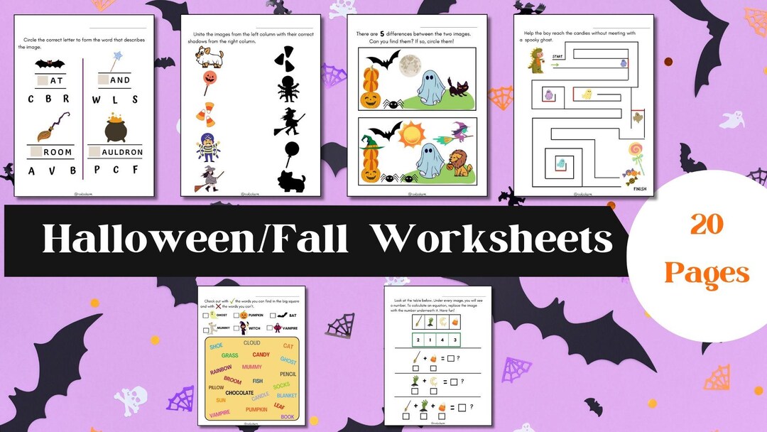 Educational Halloween Worksheets. Halloween Printables. Fun Halloween ...