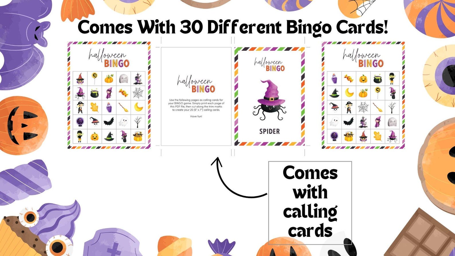 Halloween Bingo, Halloween Printable Bingo Game. Ultimate Halloween ...